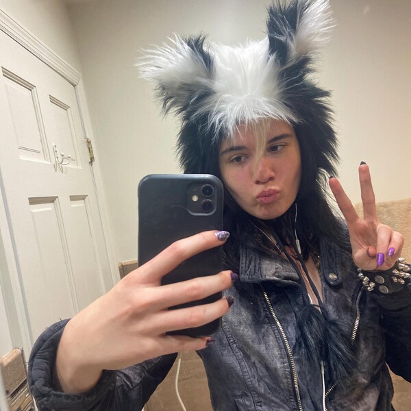 Kid Fur Wolf Hat Tail Toddler Wolf Halloween Role Play Costume Ears ...