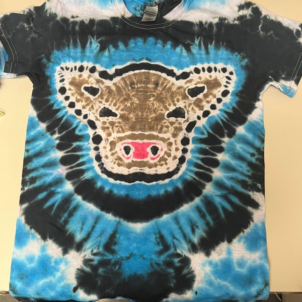 Hand Dyed Made to Order Cow Tie Dye Shirt, Brown Cow Tie Dye, T-shirt ...
