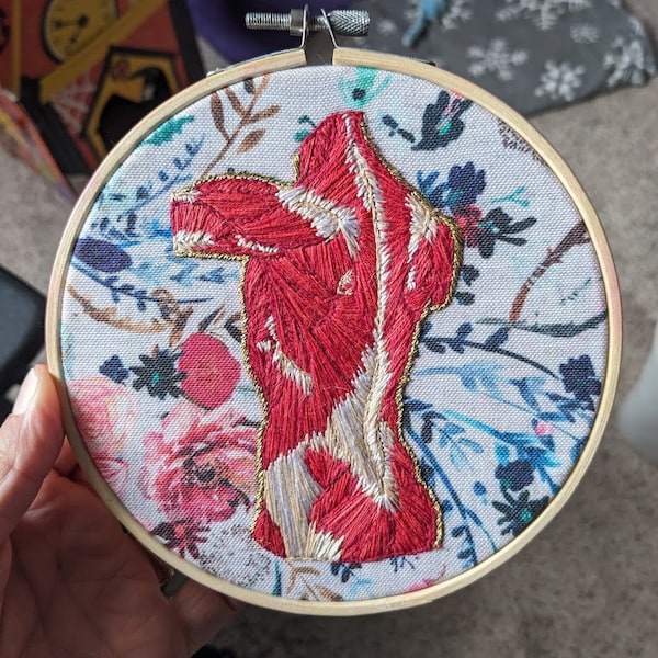 Musculoskeletal Back Anatomy Embroidery Pattern - DIY Digital PDF ...