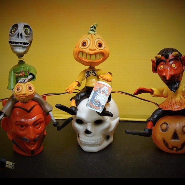 Vintage Halloween ROSBRO Witch on Rocket Candy Container 1950’s - Etsy