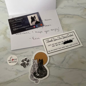 Two Cats Sticker Yin and Yang Cat Sticker Vinyl Cat Sticker - Etsy