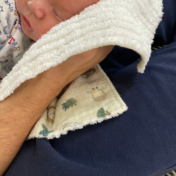 Set of 3 Burp Cloths, Burp Rag, Spit Rag, Burp Cloths, Chenille Burp ...