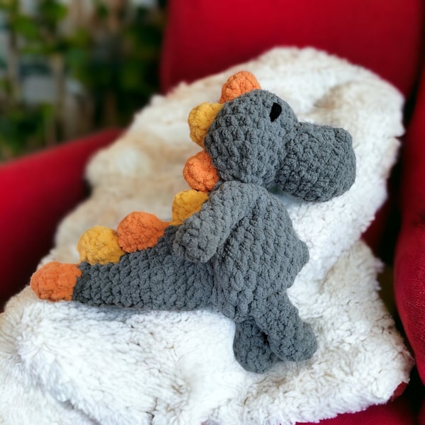 CROCHET PATTERN - Dinosaur Lovey, Dinosaur Snuggler, Crochet Stuffed ...