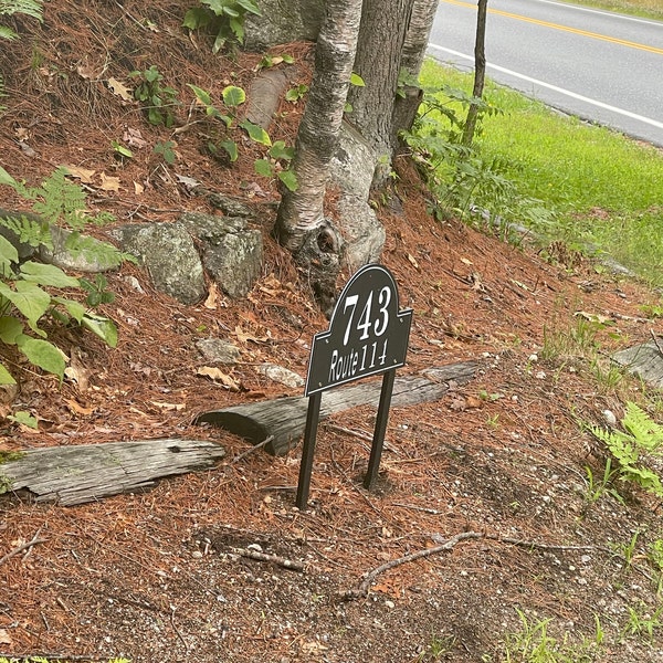 Carvature House Number Sign for Yard, Personalized Address Plaque With ...