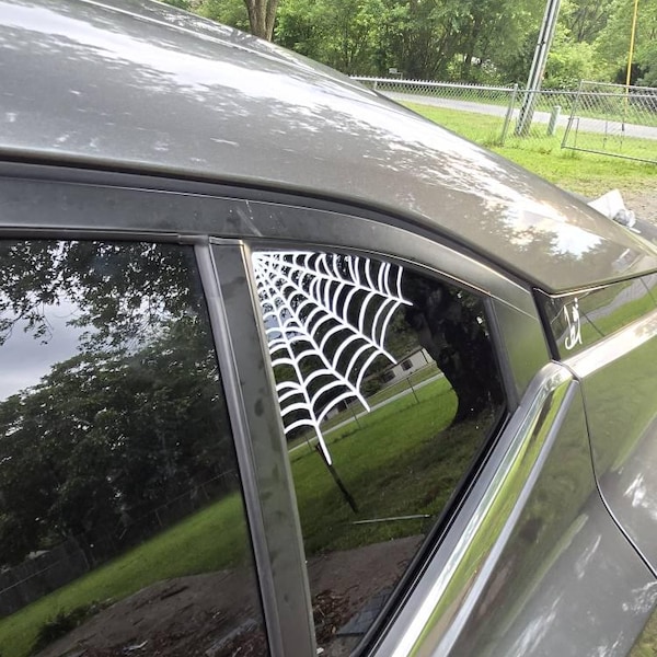 Spider Web Car Decal / Gothic Car Accessories / Halloween Car Stickers ...