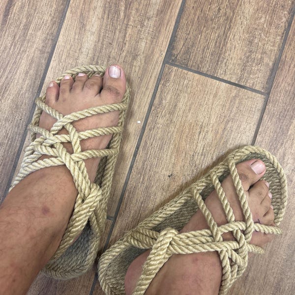 Handmade Rope Sandals - 2 Pair Savings Bundle - Mix and Match - Mens ...