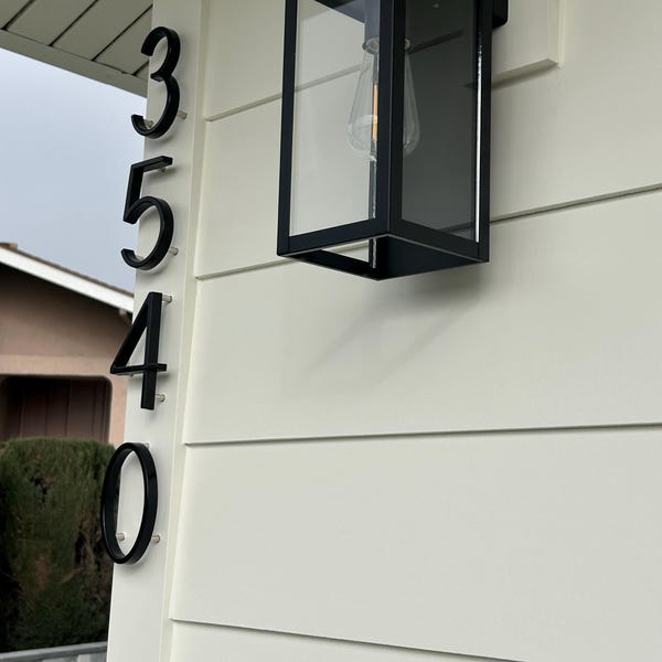 6 Inch Floating House Number Metal Modern Anti-rust House Address ...