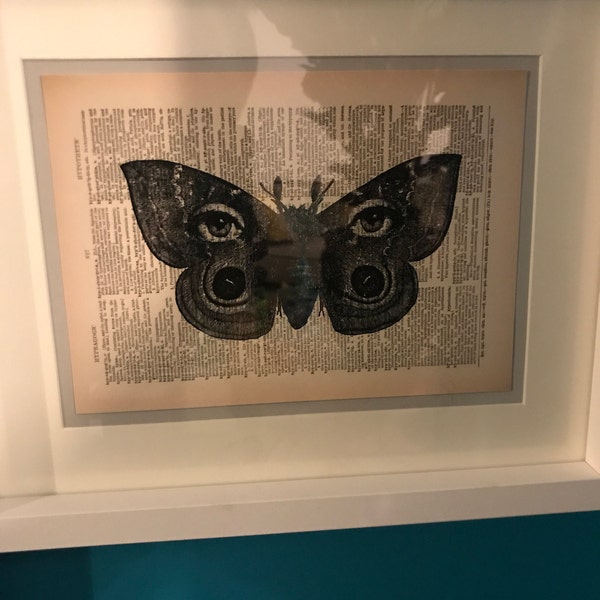 Surreal Moth Print Surreal Moth Art Surrealism Print Victorian Gothic ...