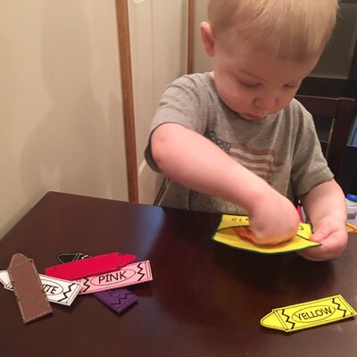 Crayon Color Learning Toygreat Educational Toy for Busy - Etsy