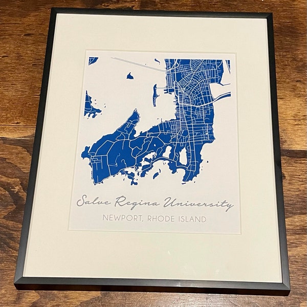 Personalized University Map, Custom Map, College Campus, Dorm Decor ...