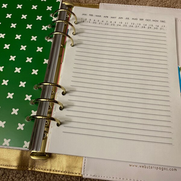 Journal Note Page, Undated, Lined Note Pages, Minimal Daily Planner ...