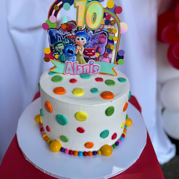 Inside Out 2 Cake Topper, Inside Out Cake Topper, Inside Out Party ...
