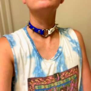 AORTA SINISTER Heart Collar in Black & White Vegan Leather, Half and ...