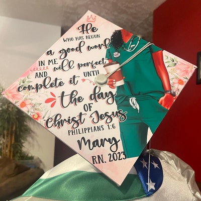 She is Clothed in Strength and Dignity, Floral Proverb, Nursing Grad ...
