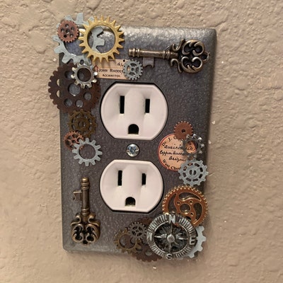 Bronze Industrial / Steampunk Outlet Cover is Individually Handcrafted ...