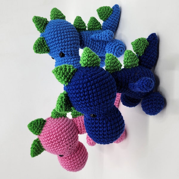 PATTERN: Spike the Stegosaurus - Crochet Dinosaur Pattern - Amigurumi ...
