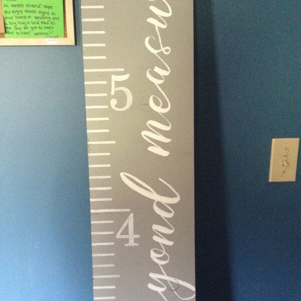Growth Chart STENCIL Ruler REUSABLE 2.5" or 4" for Painting Large Wood ...