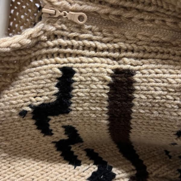 Big Lebowski Cardigan Dude Style Sweater Hand Knit Wool Cowichan Style ...