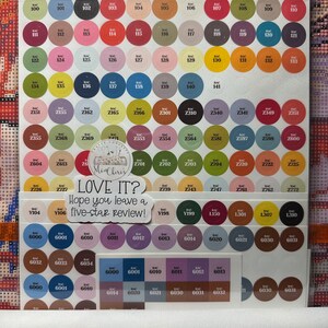 DMC Diamond Painting Labels, Color Coordinated DMC Stickers for Diamond ...