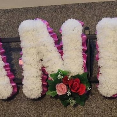 MUM NAN Artificial Silk Funeral Tribute Package Any 3 Letter Name ...