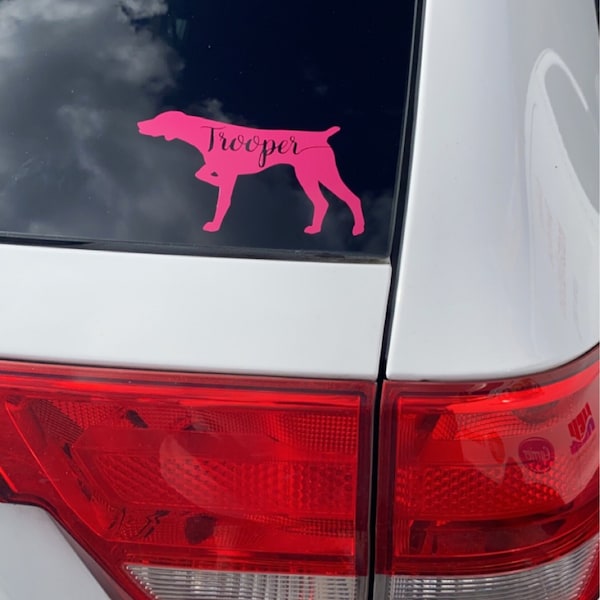 German Shorthaired Pointer Vinyl Decal With Custom Name - GSP Decal ...