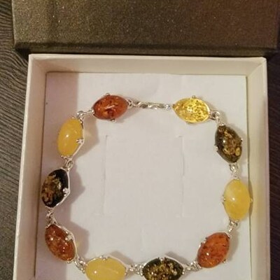 Square Yellow Amber Ring, Genuine Baltic Amber, Yellow Amber Ring ...