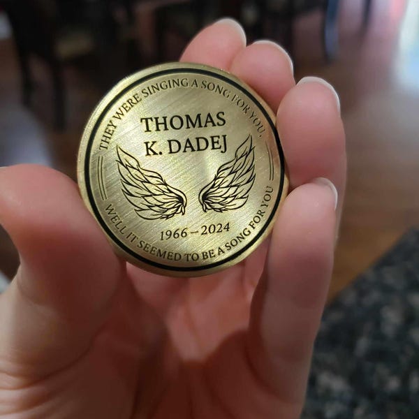 1 Favor Coin Custom Engraved Brass Coin Couples Flip Coin Gifts for Her ...