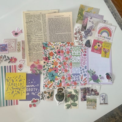 Cottage Core Themed 40 Piece Junk Journal Kit Scrapbooking - Etsy