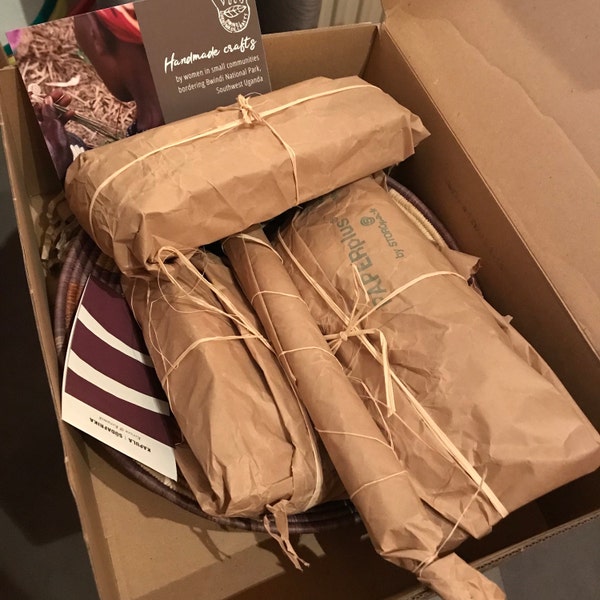 Handwoven Grass Crafts Set Trio of Shallow Trays, Bowls, or Baskets ...