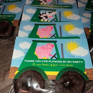 Tractor Donut Party Favor, Farm Party, Farm Birthday Party, Farm Favor ...