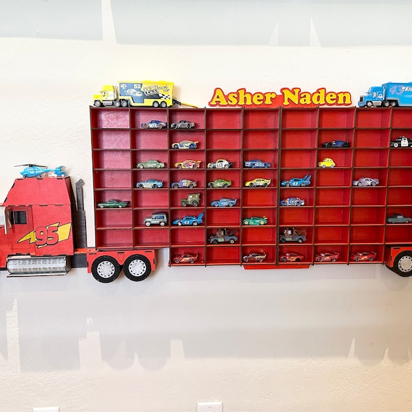 SCANIA Truck Shelf for Car Model, Toy Car Storage, Wood Wall Mounted ...