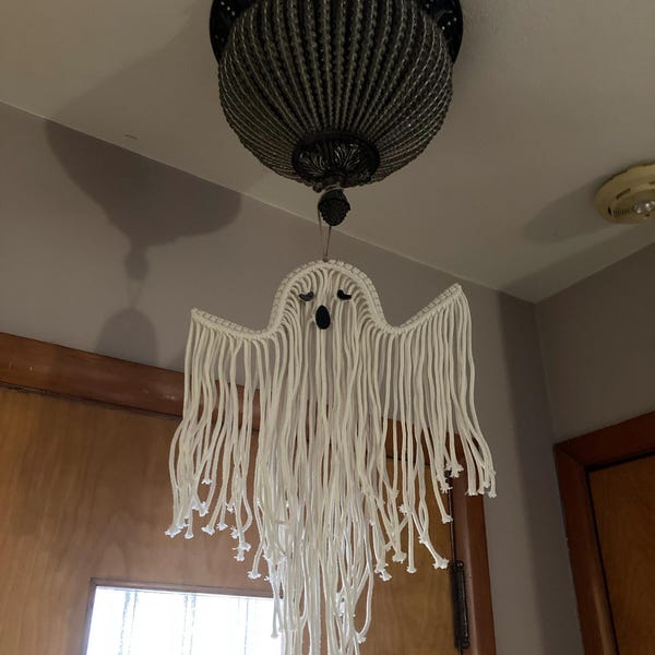 Macrame Halloween Ghost, Rope Ghost, Halloween Ghost, Ghost Decorations ...