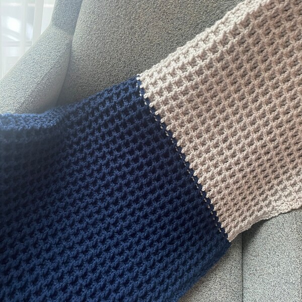 Crochet Waffle Stitch Blanket Pattern Easy Waffle Stitch Afghan Pattern ...