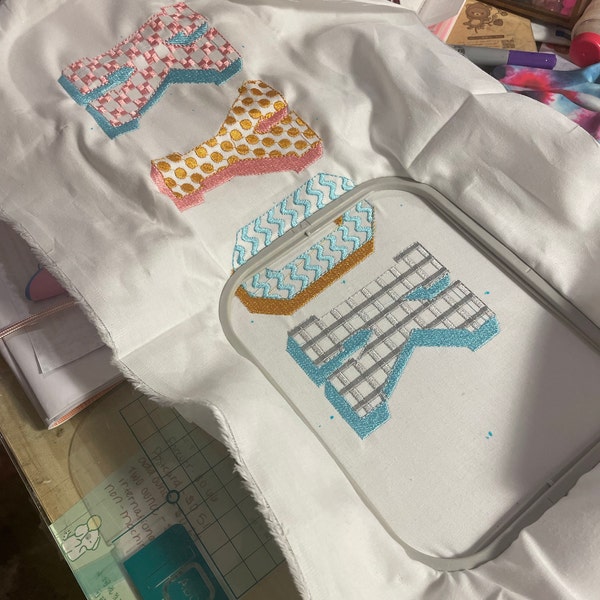 SET of 4 Patterned Fonts Dots Checks Waves and Cubes Alphabet Letters ...