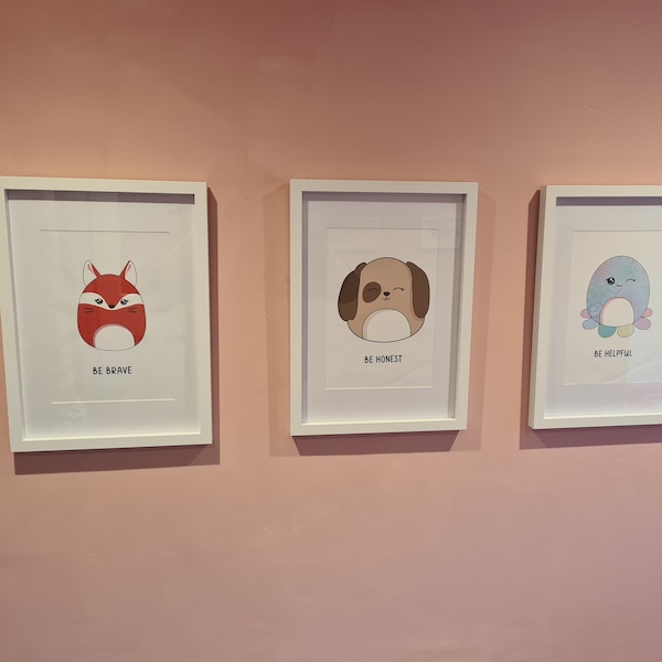 Squishmallows Poster 8 Set Squishmallows Nursery Squishmallows Wall Art ...