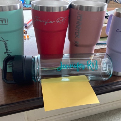20oz Tumbler Personalized Name Vinyl Decal, Monogrammed Name Vinyl ...