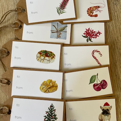 Handmade Native Australia Watercolour Print Gift Tags - Etsy