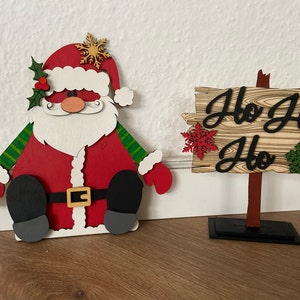 Santa SVG File, Laser Cut File,standing Santa SVG File,north Pole Svg ...
