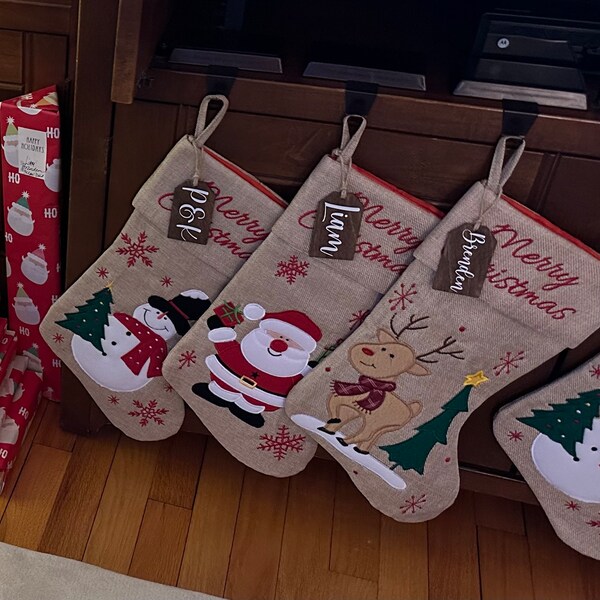 Personalized Christmas Stocking Tags Christmas Stocking Labels ...