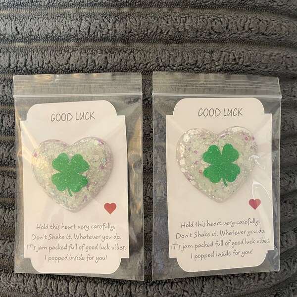 Love Heart Keyring, Good Luck Key Ring, Good Luck Pocket Hearts, Good ...