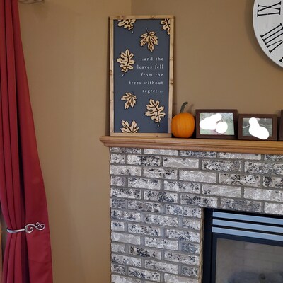 Fall Wood Sign, Fall Leaves, Fall Home Decor, Lasercut Wood Sign, Signs ...