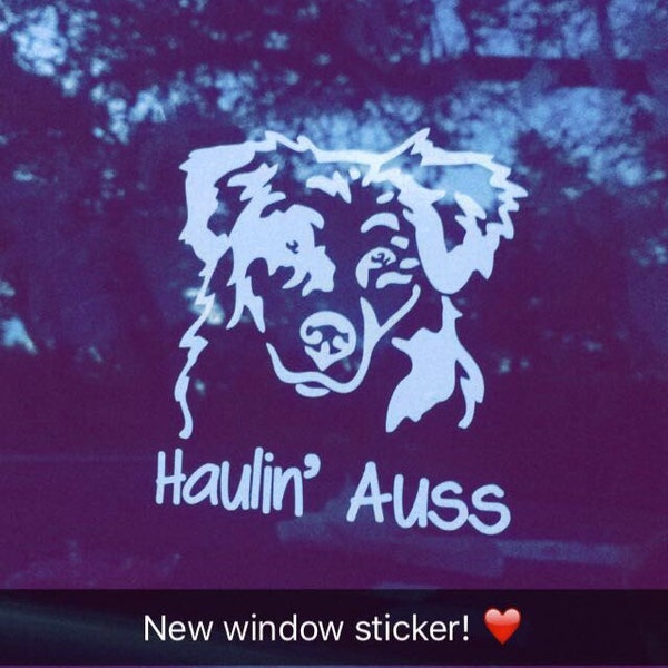 Haulin Auss Decal, Australian Shepard Decal, Aussie Car Decal - Etsy
