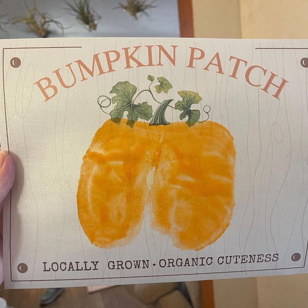 Footprint Fall Craft Printable Thanksgiving Art Baby Memory Keepsake ...