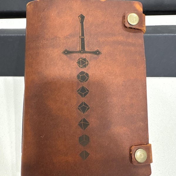Custom Leather Dnd Character Journal: Dungeons and Dragons 5e Notebook ...