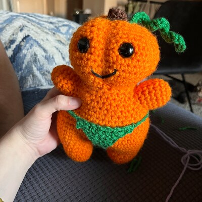 Cheeky Pumpkin Head With Booty Crochet Pattern PDF - Etsy