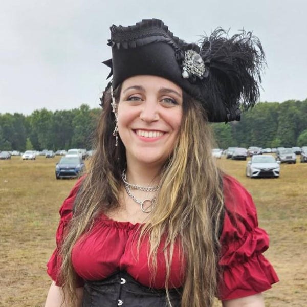 Black Cavalier Hat Black Royal Blue Pirate Hat Black Renaissance Hat ...