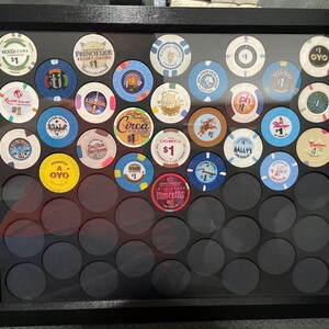 Casino Poker Chip Display Frame Insert and Frame Option Poker | Etsy