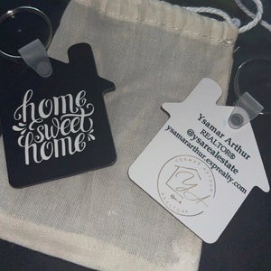 Realtor Sold Sign Keychain, Closing Gift for Clients, House Key Keyring ...