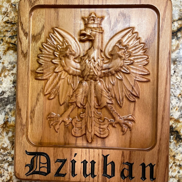 Wood Carving Polska Polish Eagle - Etsy