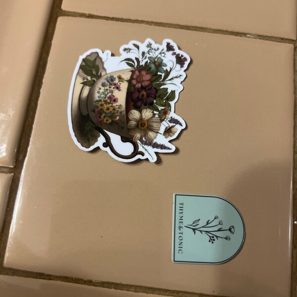 Retro Perfume Bottle Sticker | Waterproof Vinyl | Cottagecore | Kindle ...